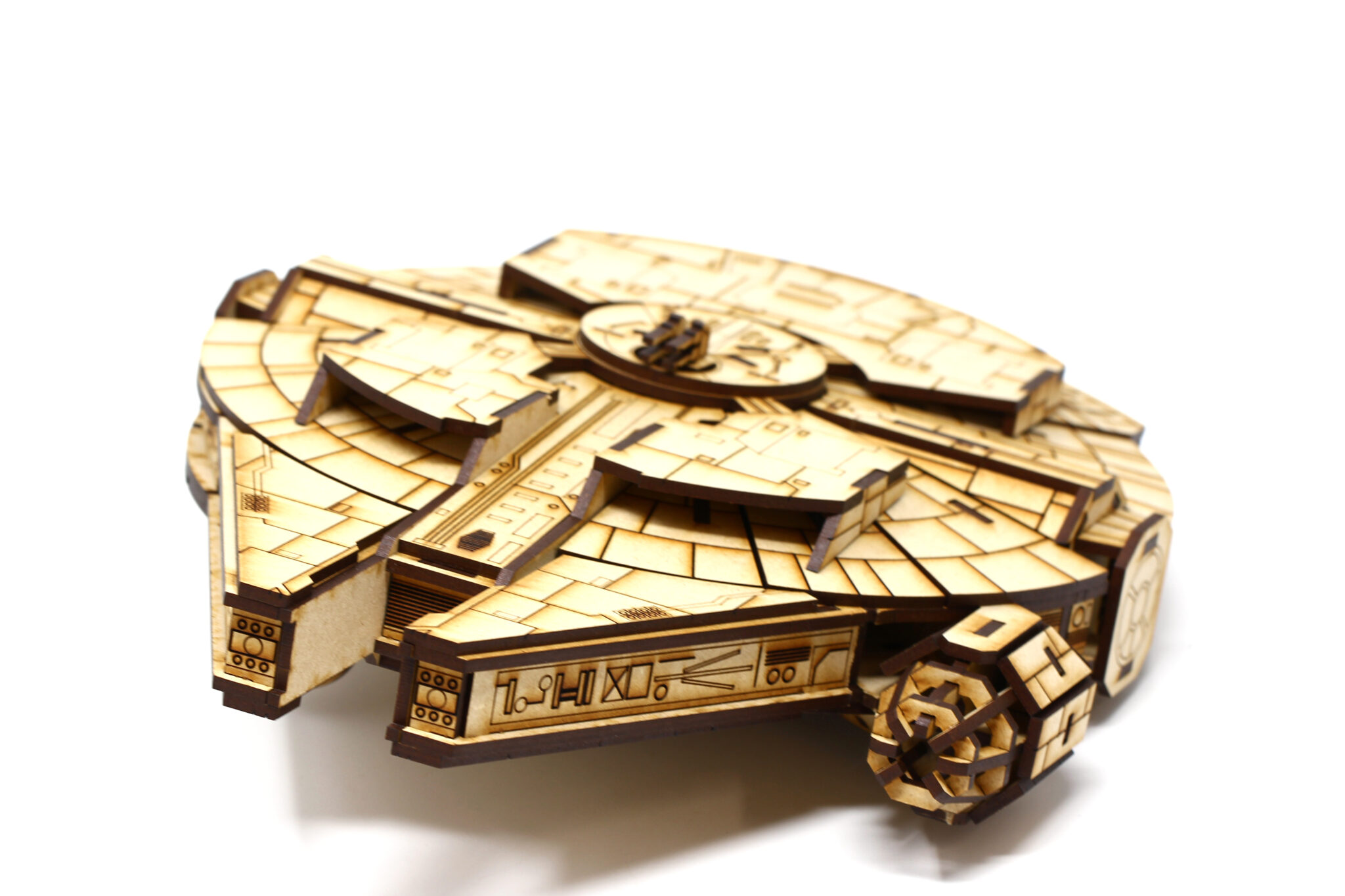 3D Puzzle M Falcon Spaceship MDF Wood 3D Puzzle - CKS Ventures