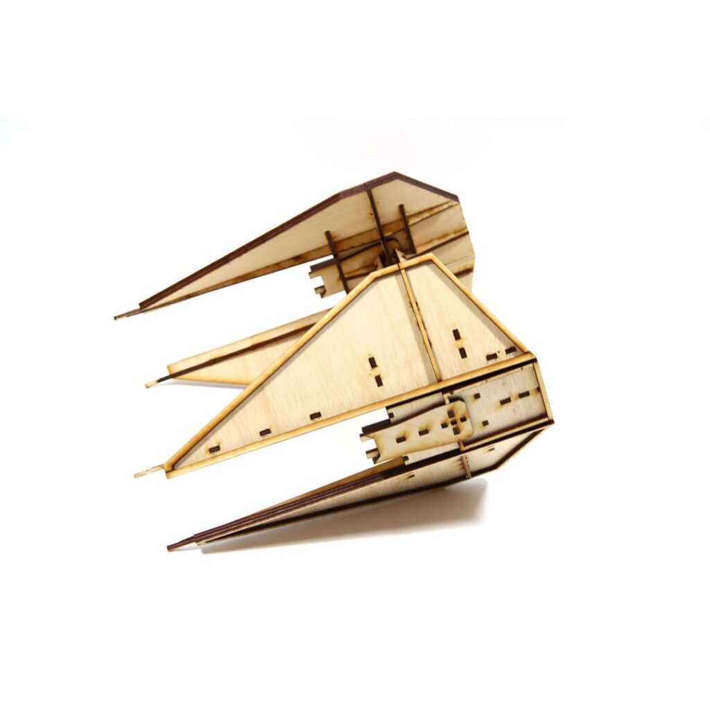 3D Puzzle Tie Interceptor Spaceship MDF Wood 3D Puzzle - CKS Ventures
