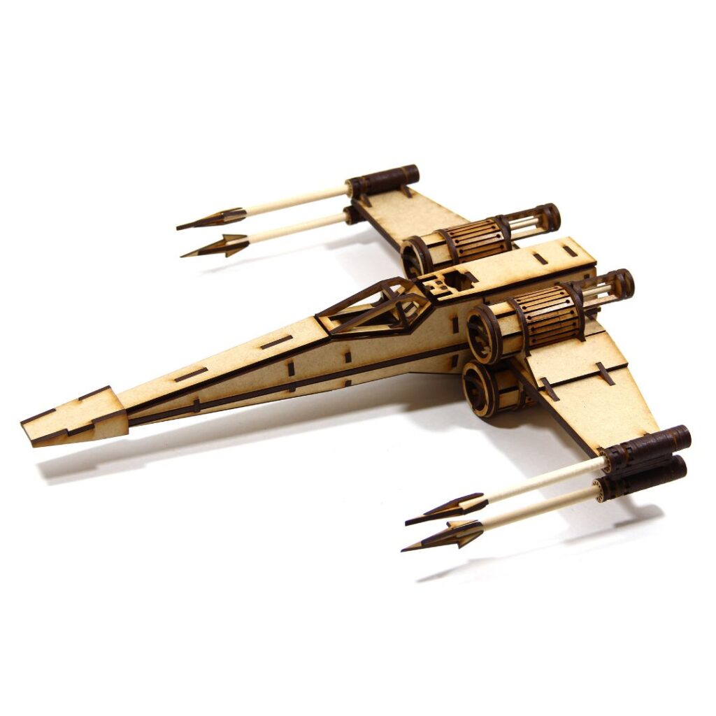 3D Puzzle X-Wing Spaceship MDF Wood 3D Puzzle - CKS Ventures