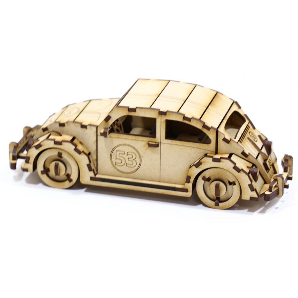 3D Puzzle Herbie Car MDF Wood 3D Puzzle - CKS Ventures