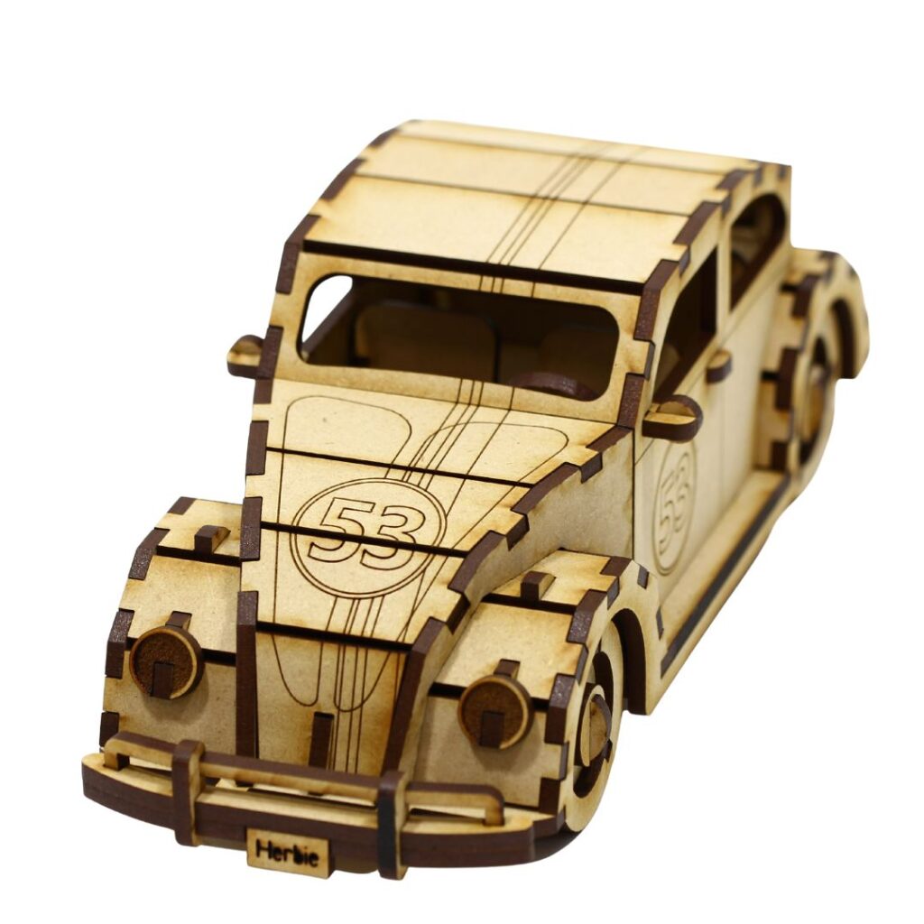 3D Puzzle Herbie Car MDF Wood 3D Puzzle - CKS Ventures
