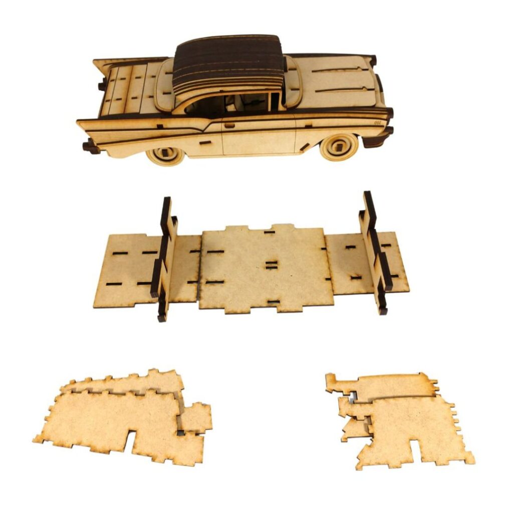 57 Chevy Bel Air Car Puzzle MDF Wood 3D Puzzle - CKS Ventures